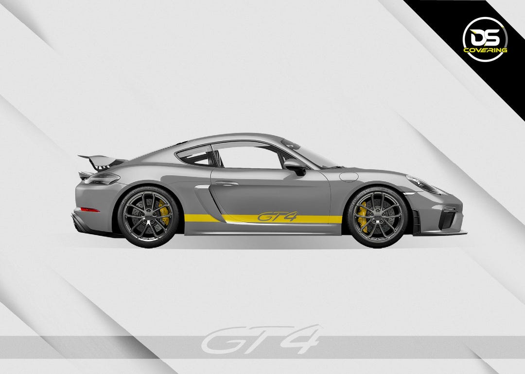 "gt4" Side Stripes Sticker Porsche Cayman Type 981/718 - Etsy