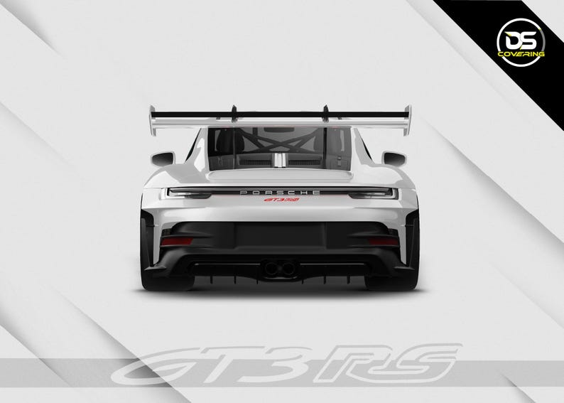 Porsche 911 Type 992 GT3 RS Rear Logo Sticker - Etsy