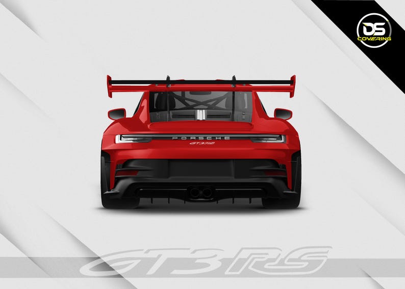 Porsche 911 Type 992 GT3 RS Rear Logo Sticker - Etsy