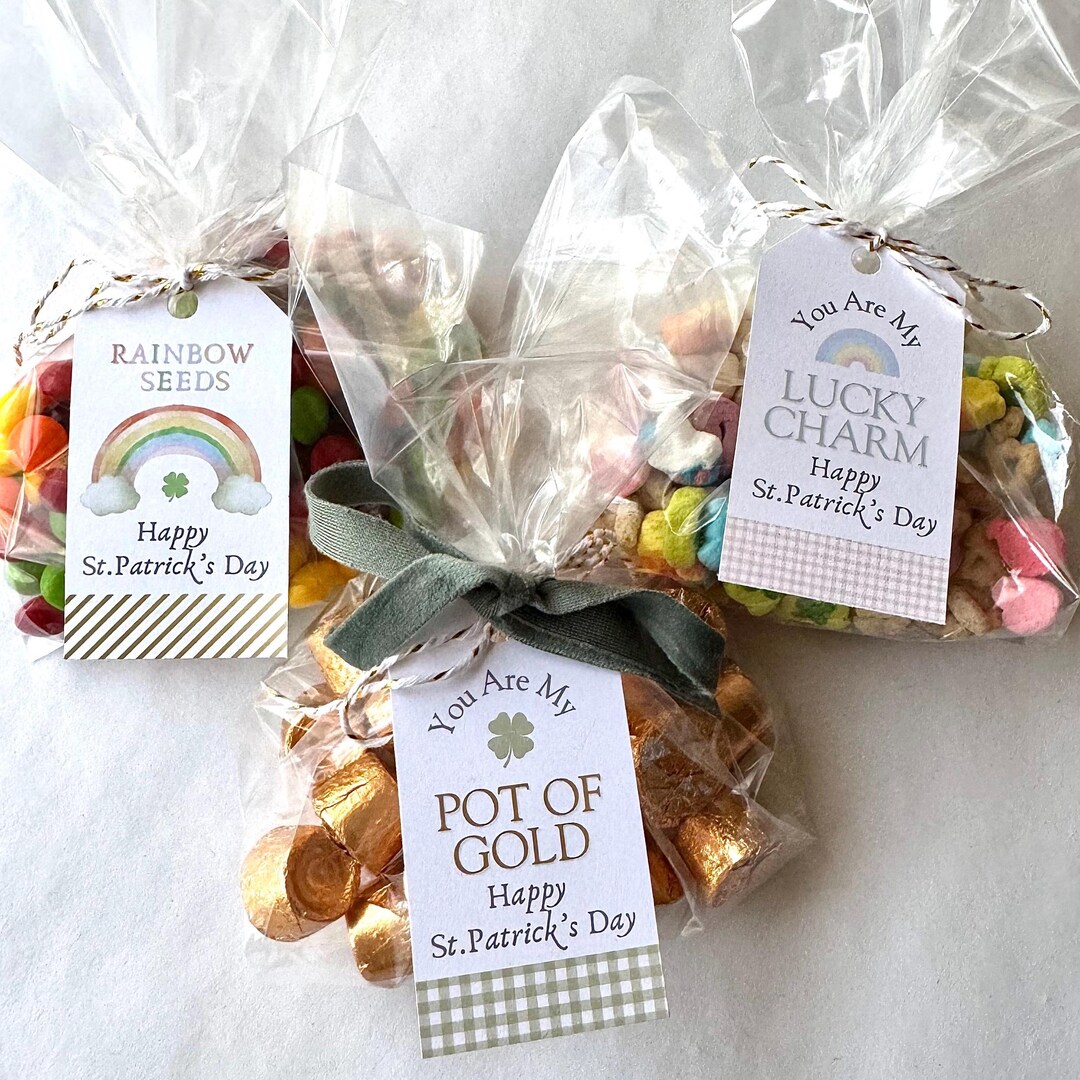 St. Patrick's Day Gift Tags, St. Patrick's Day Party Favors, Pot of ...