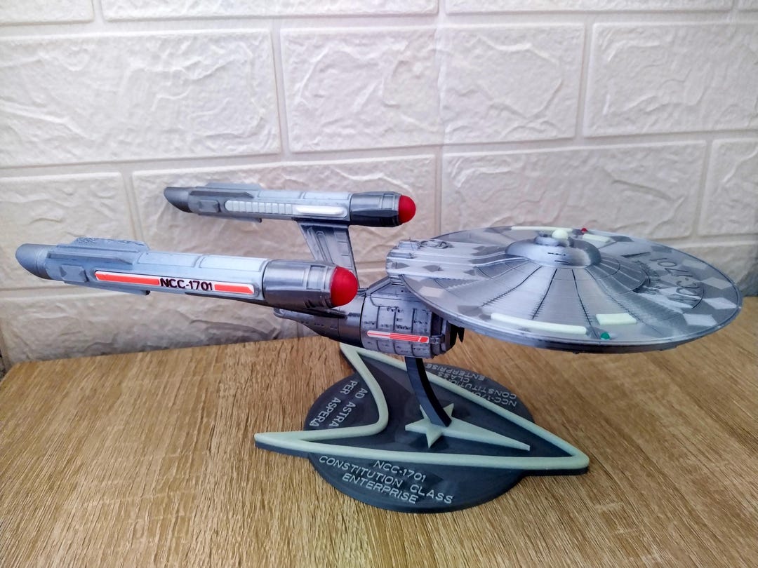Enterprise Constitution Class Replica Model With Stand – Glow-in-the ...