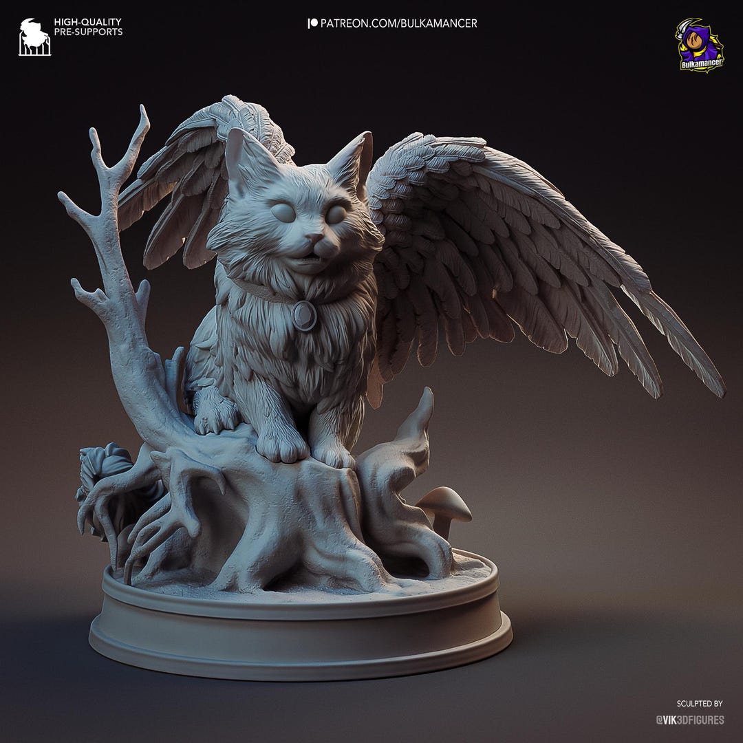 The Flying Cat – Unpainted Resin Model Kit for Painters [3D Printed DIY ...