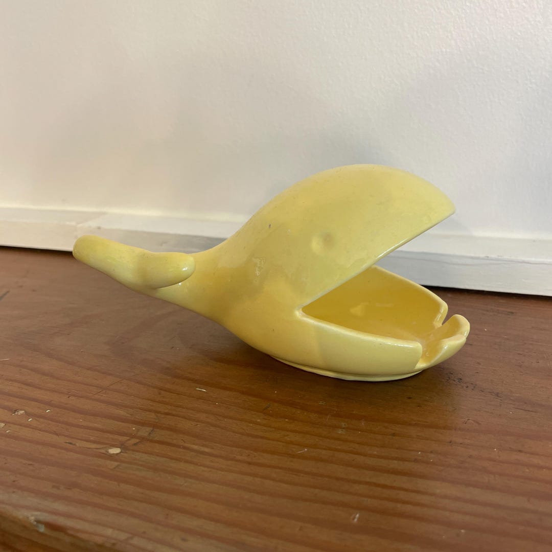 Vintage St Thomas VI Ceramics Yellow Whale Ashtray - Etsy