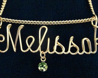 Wire Name Necklace - Etsy