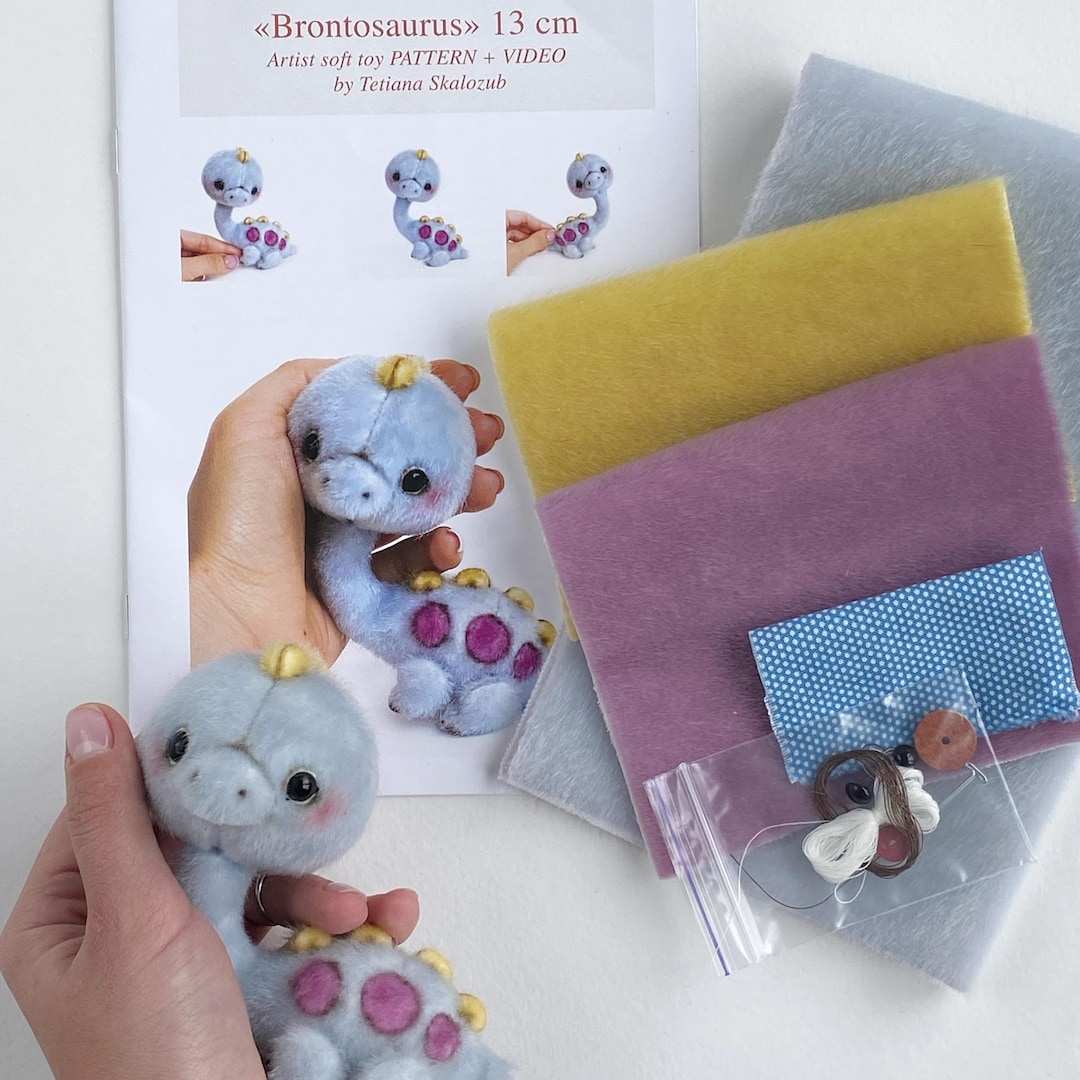 Brontosaurus Dinousaur Soft Toy Sewing Craft KIT - Etsy