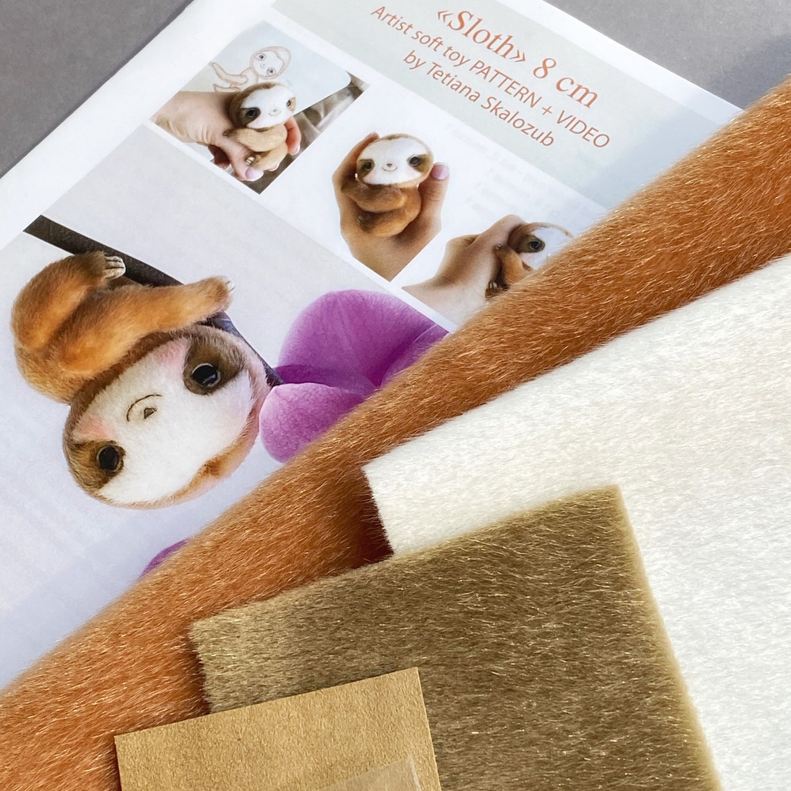 Sloth Sewing KIT sloth pattern stuffed toy sloth softie | Etsy