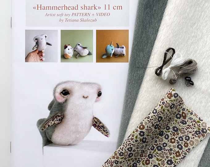 Hammerhead Shark Sewing KIT Artist Pattern Stuffed Toy | Etsy