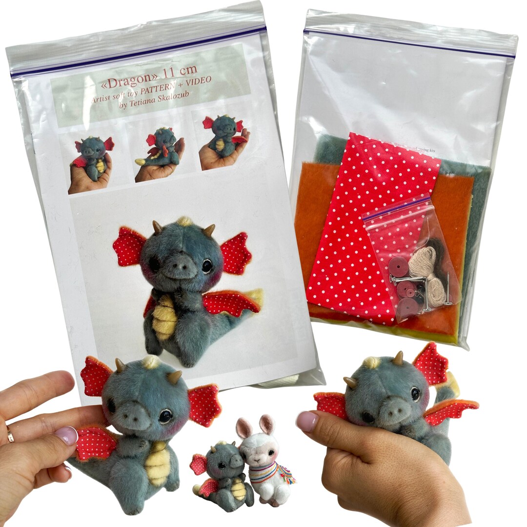 Dragon Soft Toy Sewing Craft KIT - Etsy