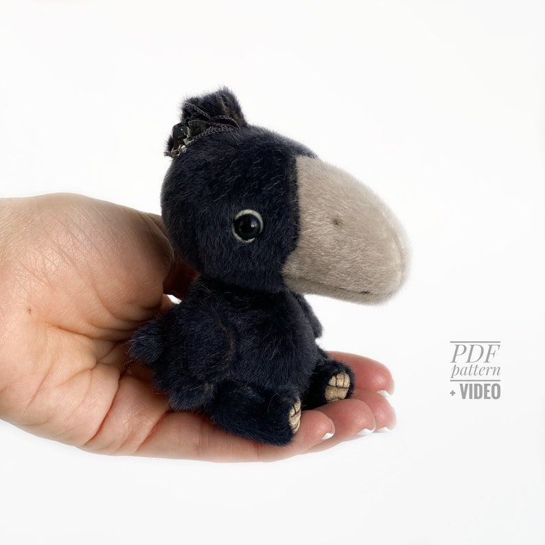 Crow Bird PDF Sewing Pattern Video Tutorial DIY Stuffed Toy - Etsy