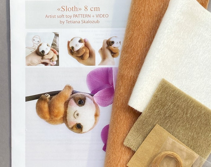 Sloth - Sewing KIT, Sloth Pattern, Stuffed Toy Sloth, Softie Sloth ...