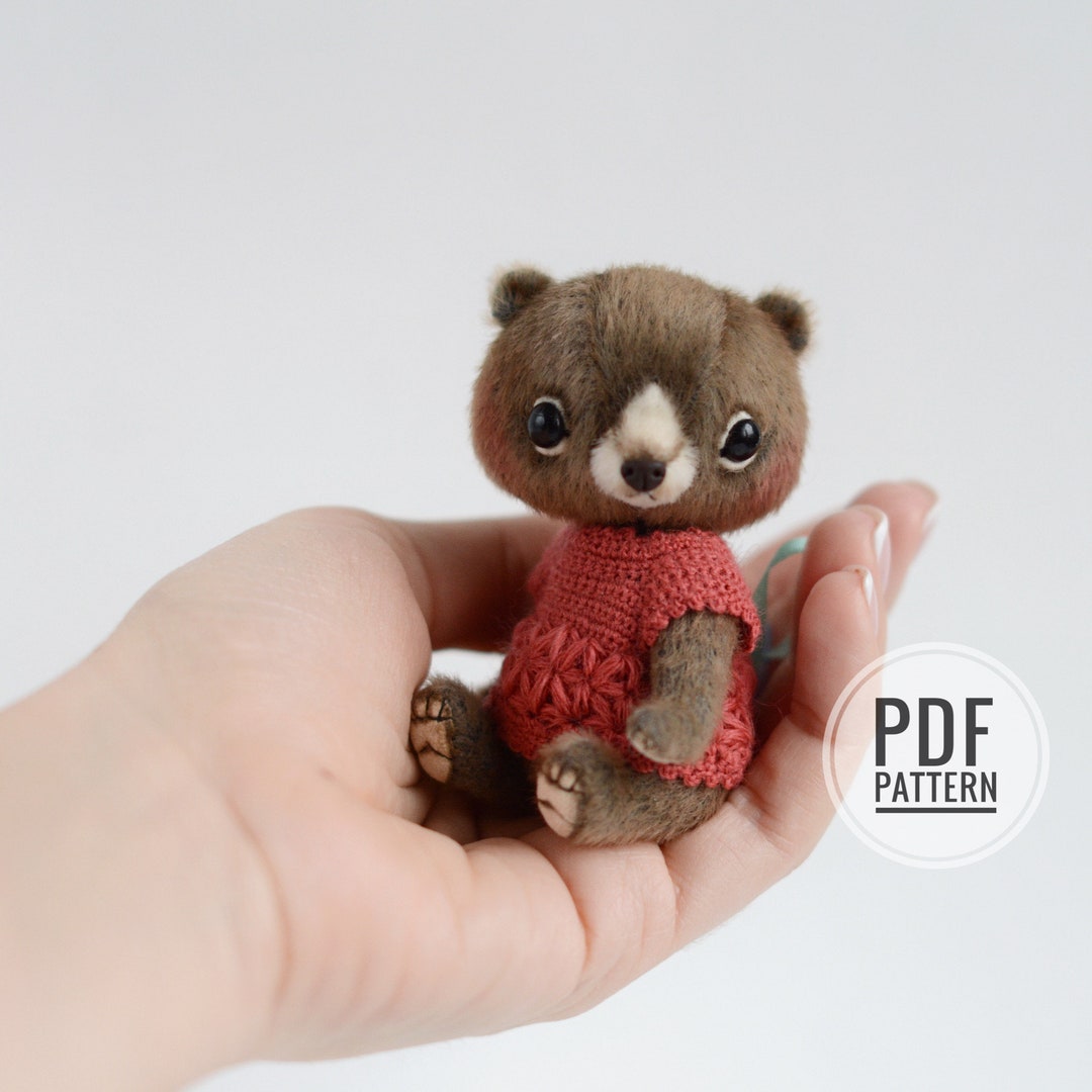 Miniature Teddy Bear PATTERN PDF Text Instructions, Easy Teddy Bear ...