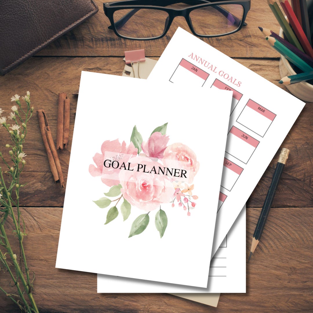 Goal Planner PDF | 15-page Printable Goal Setting Journal | Digital ...