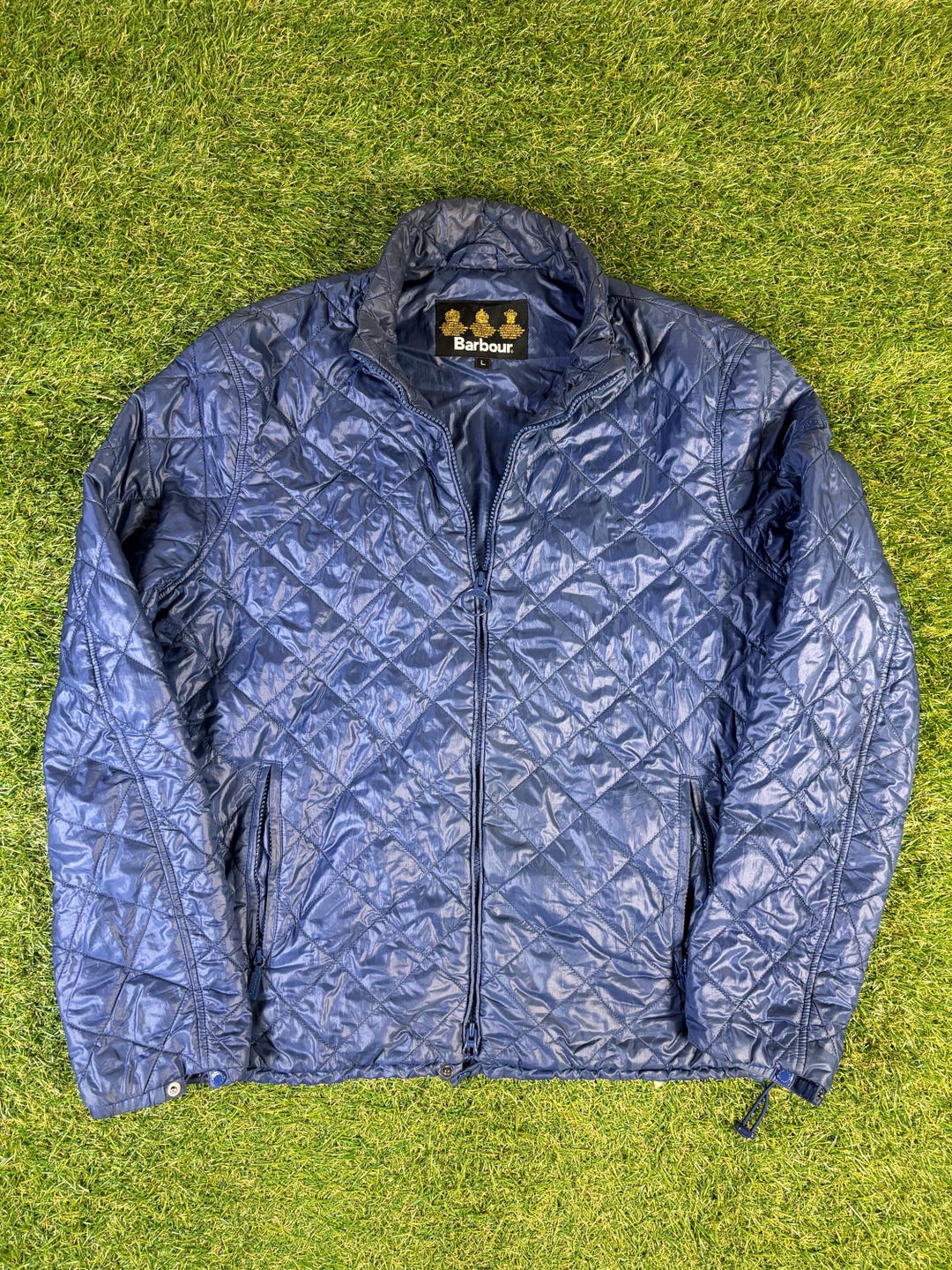 Barbour Bomber Jacket/quilt, Fastback Quilt Model, Vintage Blue Color ...