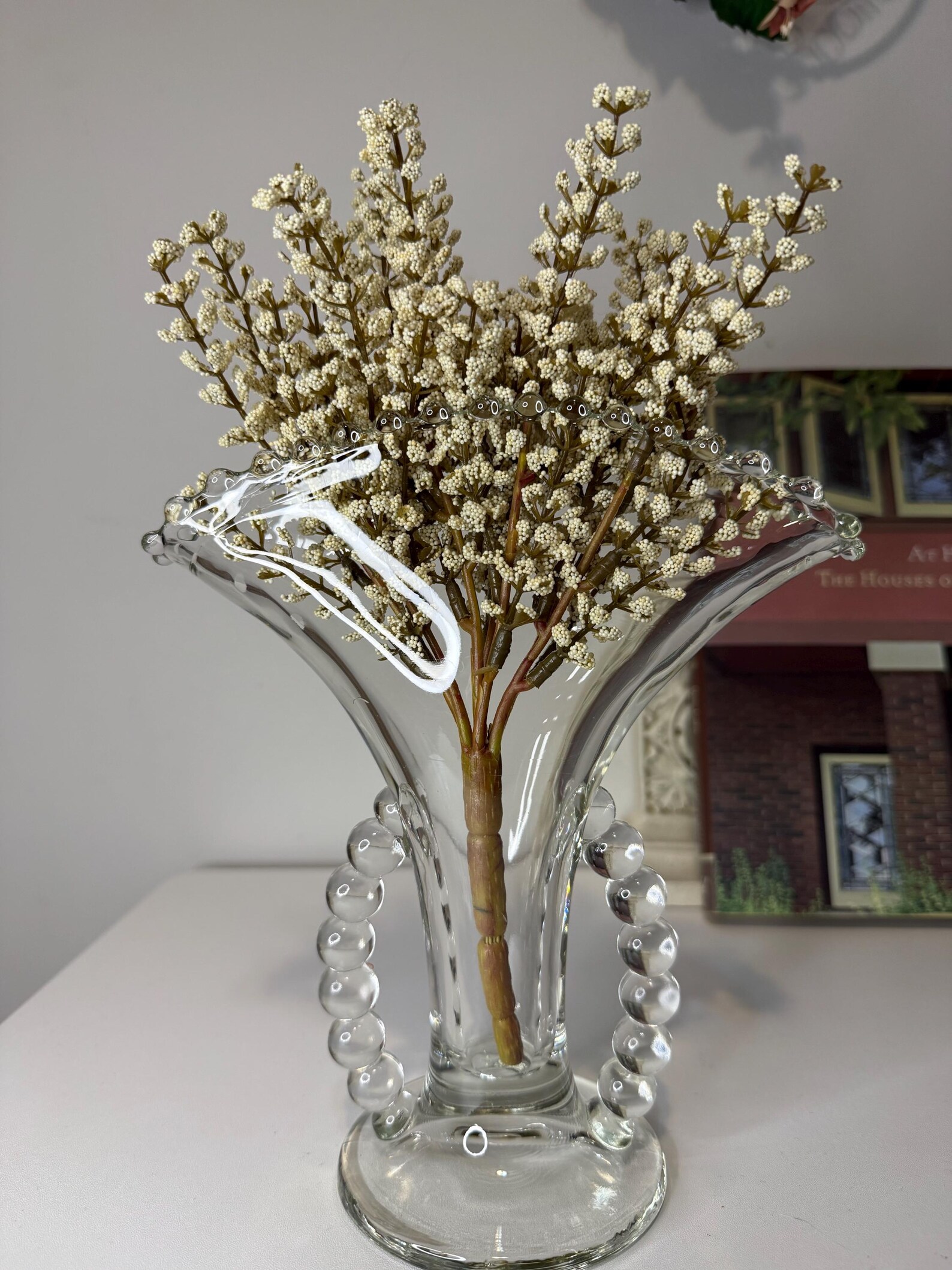 Vintage 8 1/4" Elegant CANDLEWICK Imperial Glass Clear Two Handled Fan ...