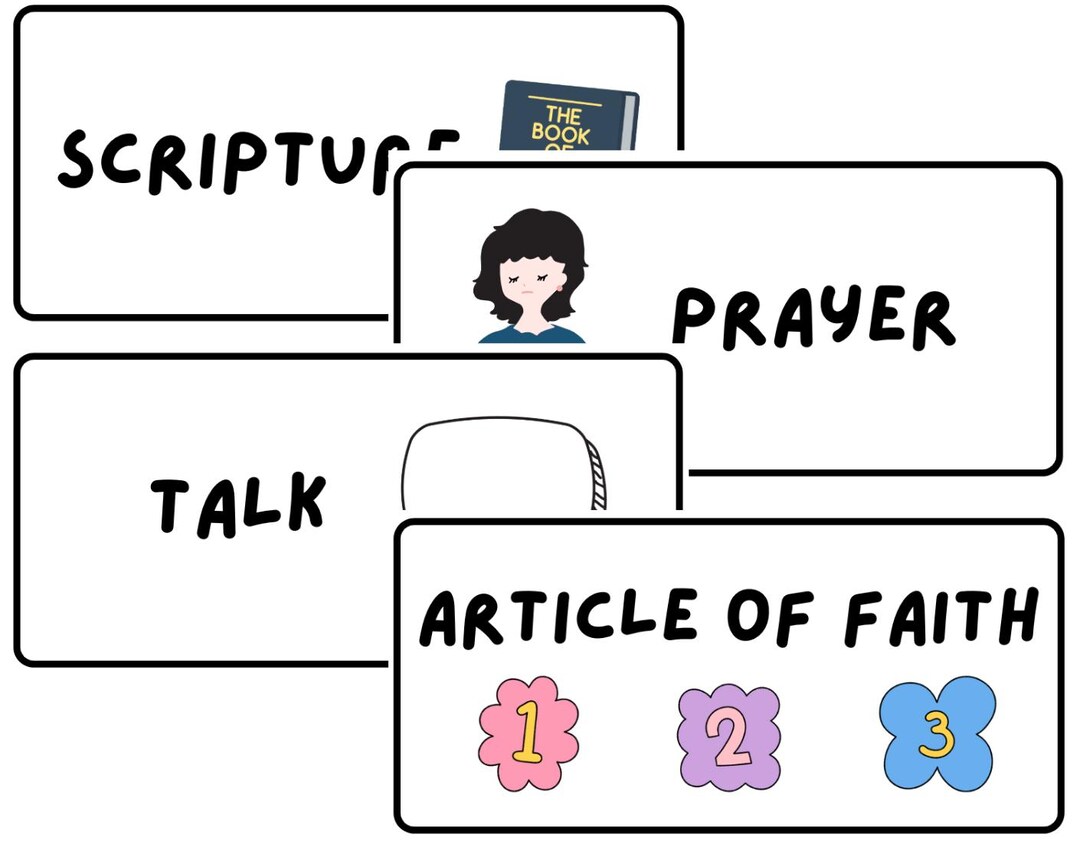 LDS Primary Assignment Seat Signs With Pictures | Sunday Helpers - Etsy