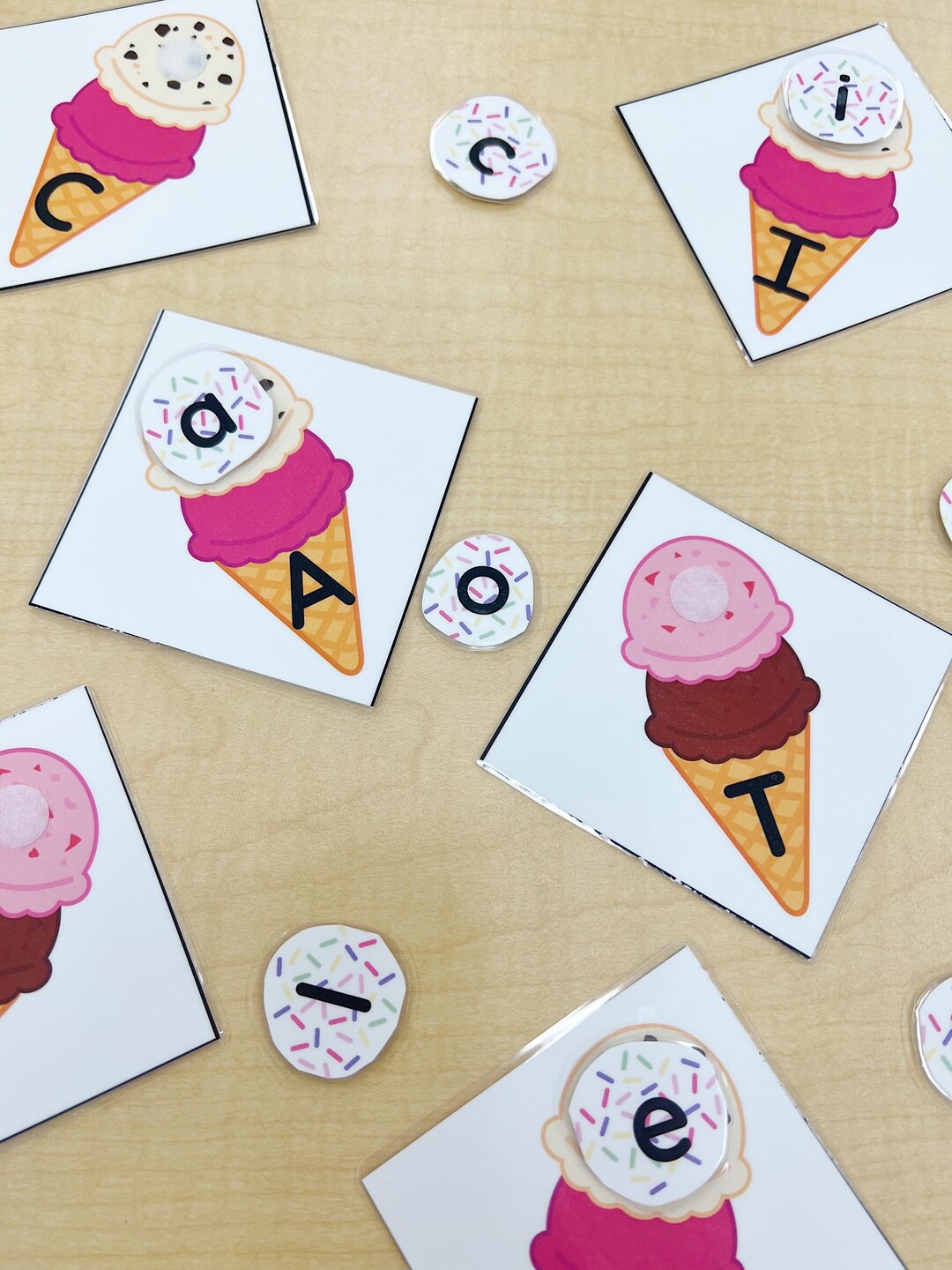 Kindergarten ICE CREAM Literacy Center | Lowercase and Uppercase ...