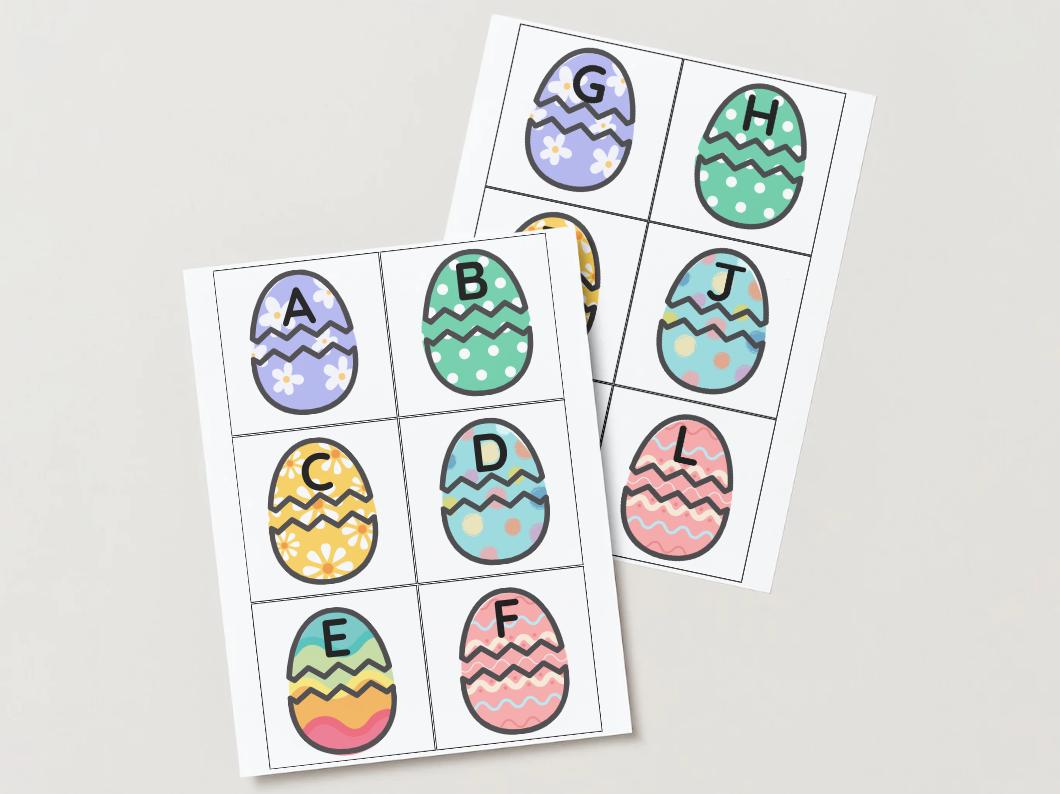 Kindergarten EASTER EGG Literacy Center | Lowercase and Uppercase ...