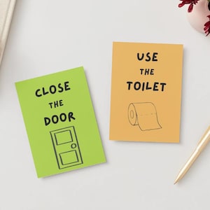 School Bathroom Rules Poster Set: Kids Restroom Decor (digital Download ...