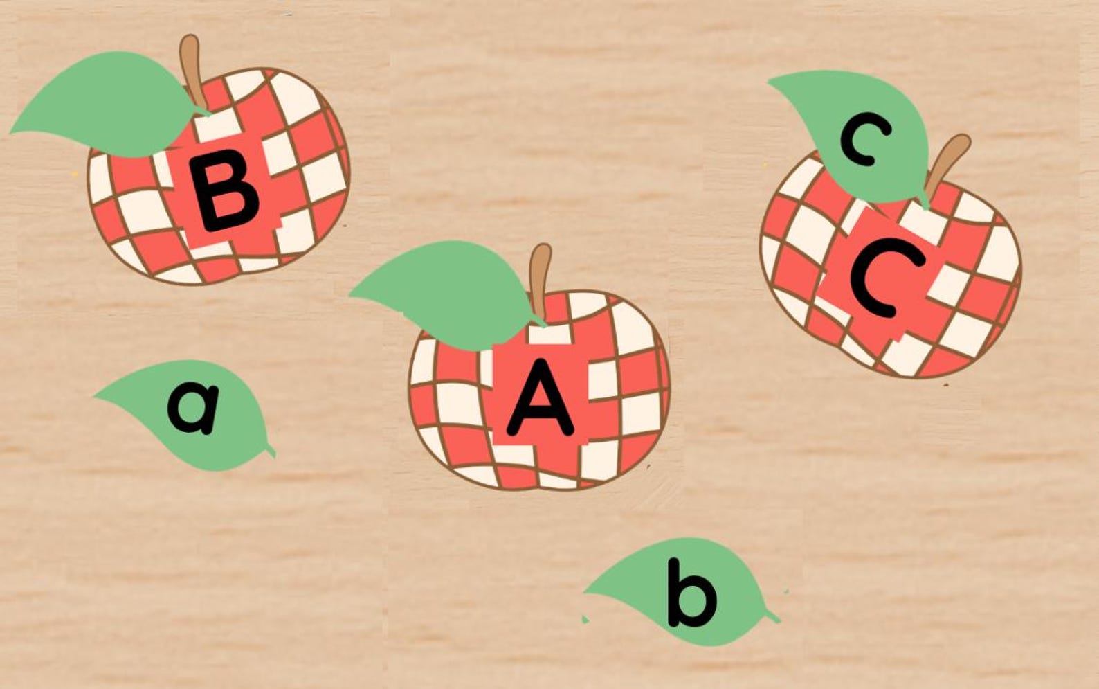 Apple Literacy Matching Game: Uppercase and Lowercase Letters (PDF ...