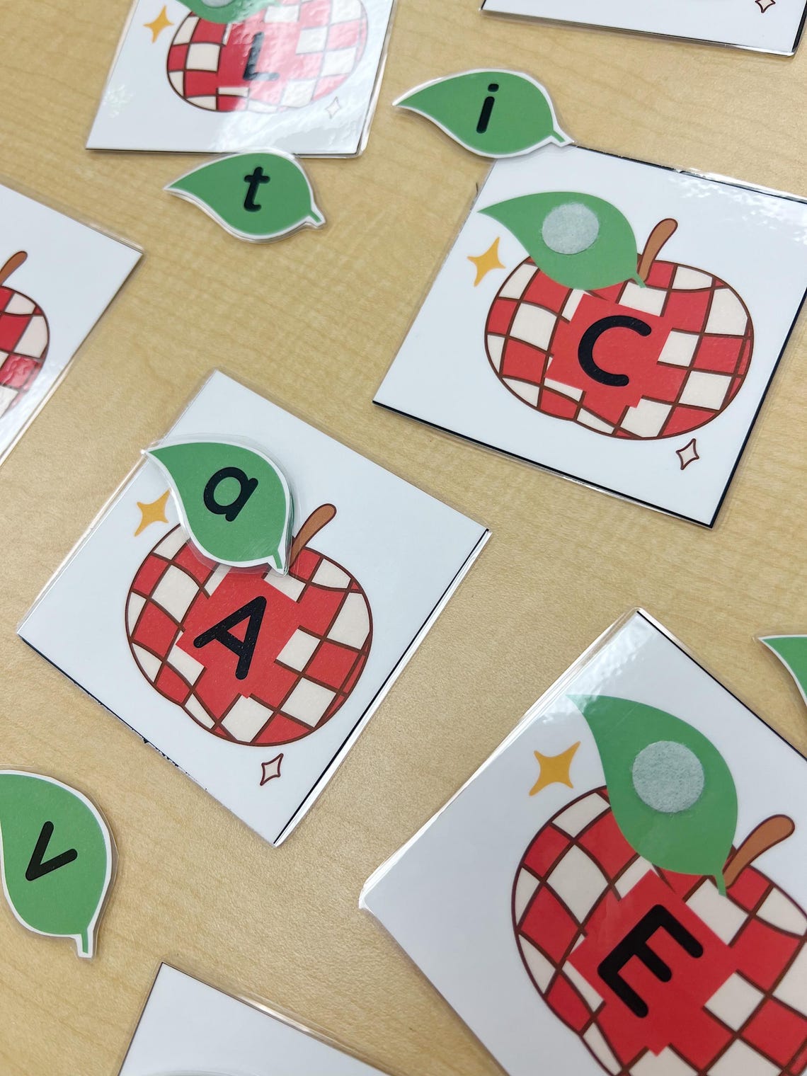 Apple Literacy Matching Game: Uppercase and Lowercase Letters (PDF ...