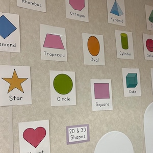 Simple 2D and 3D Shape Posters | Elementary Educational Posters ...