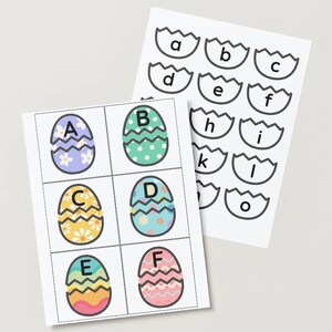 Kindergarten EASTER EGG Literacy Center | Lowercase and Uppercase ...