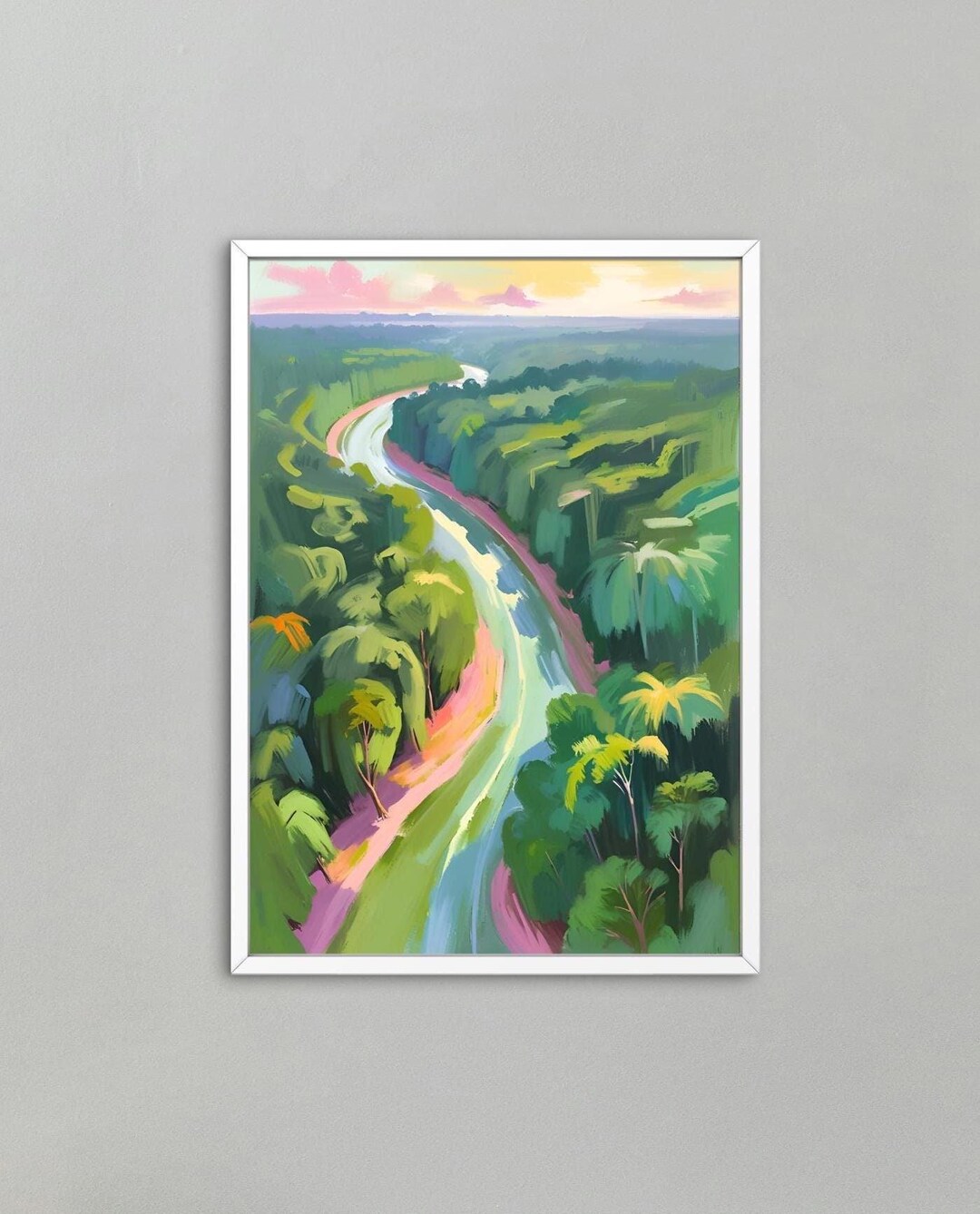 Amazon Rainforest Travel Wall Art, Amazonia Painting Gifts, Jungle Home ...
