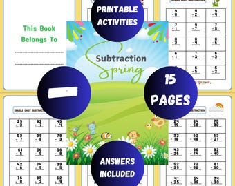 Math Worksheet – Subtraction | 15 Printable No-prep Worksheets for ...