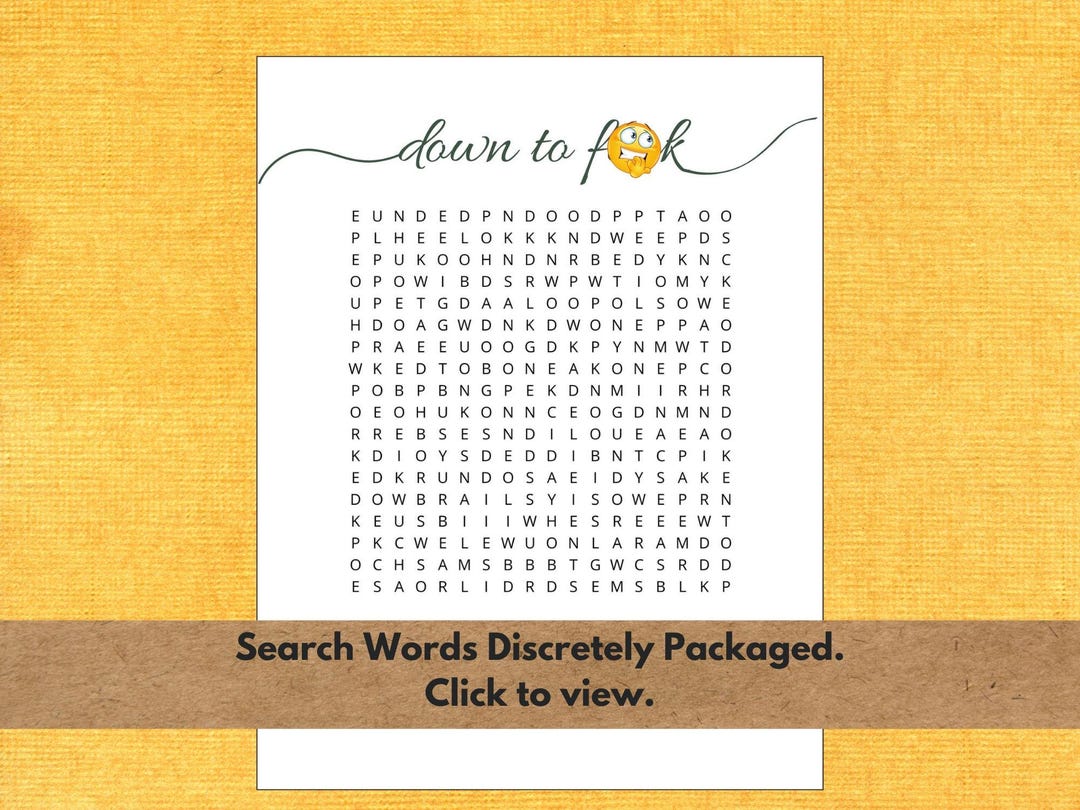 SEX WORD SEARCH Game Nsfw Games for Couples Hen Party Game Bachelorette ...