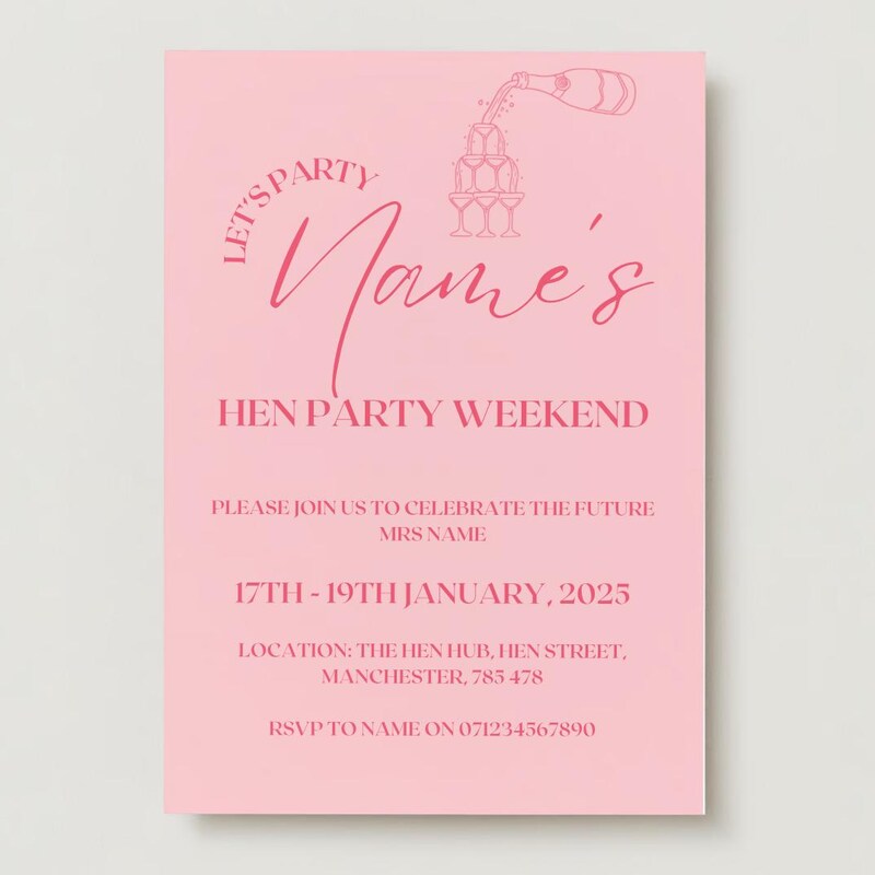 Hen Party Invite - Etsy