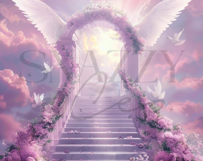 Purple Heaven Background PNG | Angel Wings | Memorial Background ...