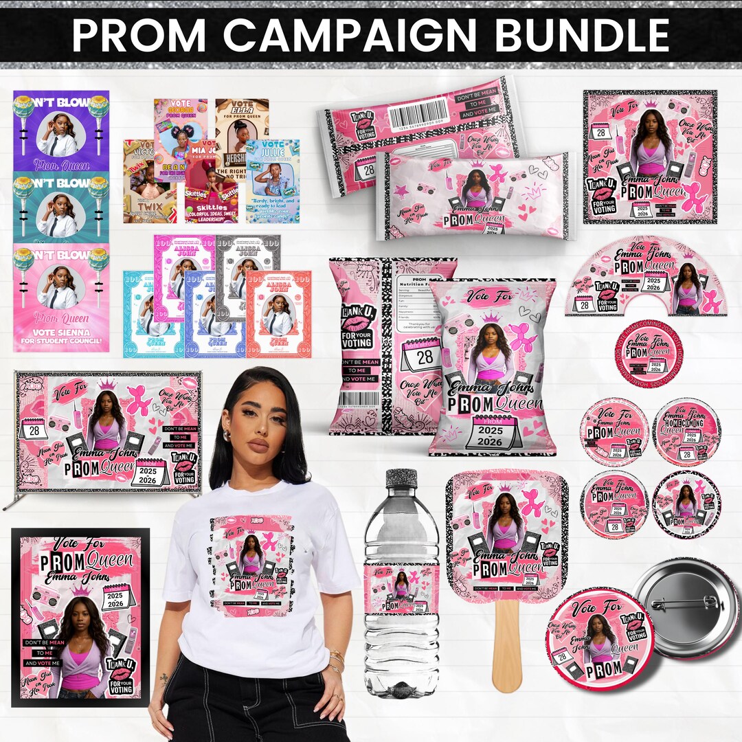 Prom Campaign Treat Bundle,vote for Mean Queen Prom Mean Favors,vote ...
