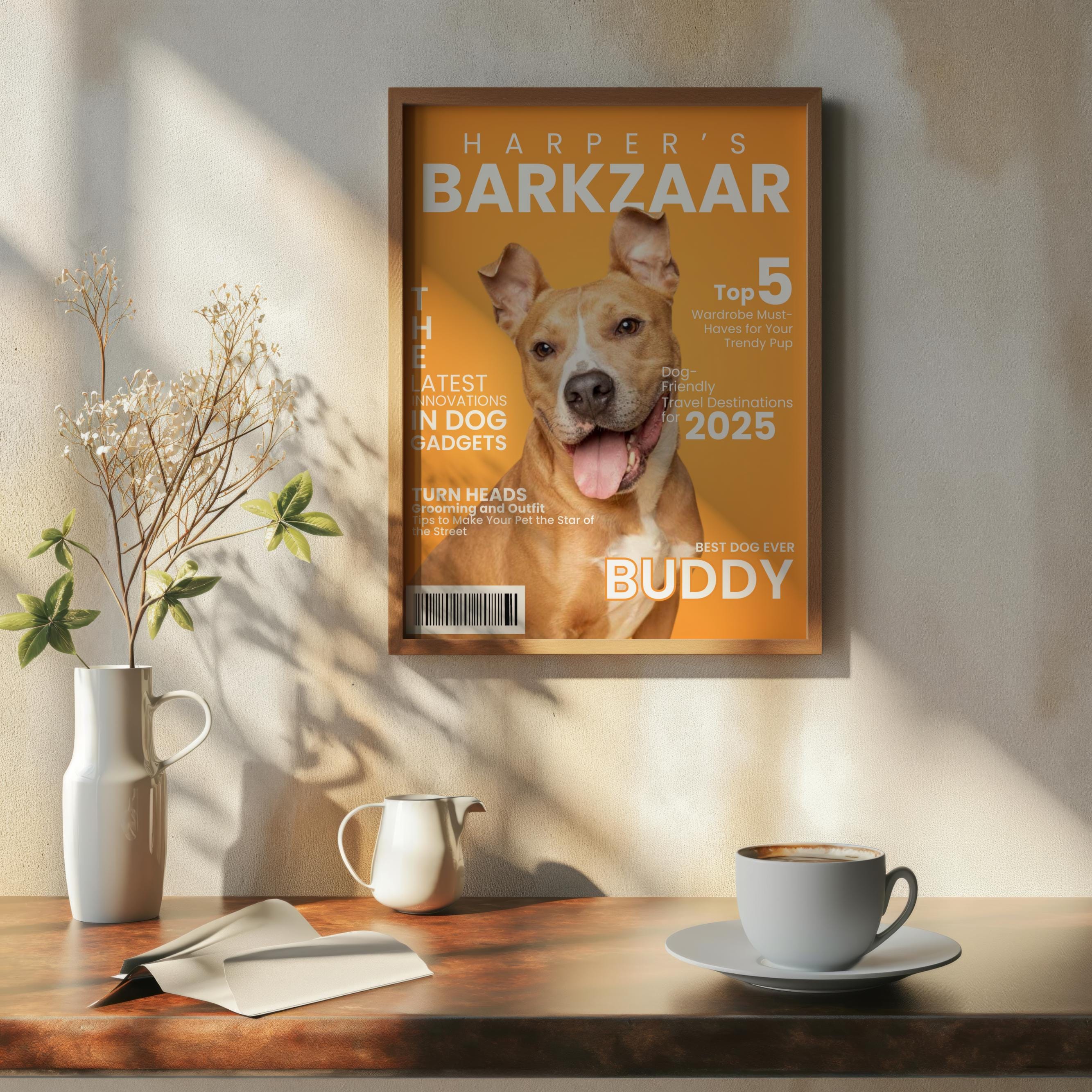 Pet Magazine Cover, Dog Magazine Cover, Personalized Pet Magazine Cover ...