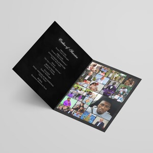 Black and Silver Funeral Program 8 Pages Template,editable in Loving ...