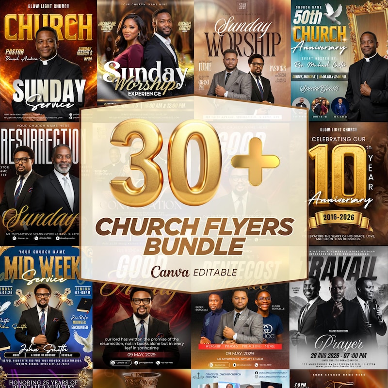 Flyer Christian Template - Etsy
