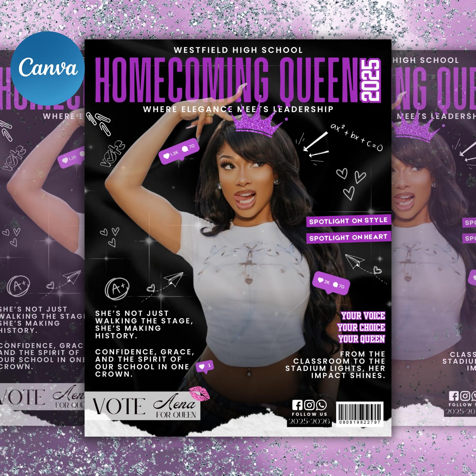 Homecoming Queen Flyer, Homecoming Flyer, Homecoming Magazine Flyer ...