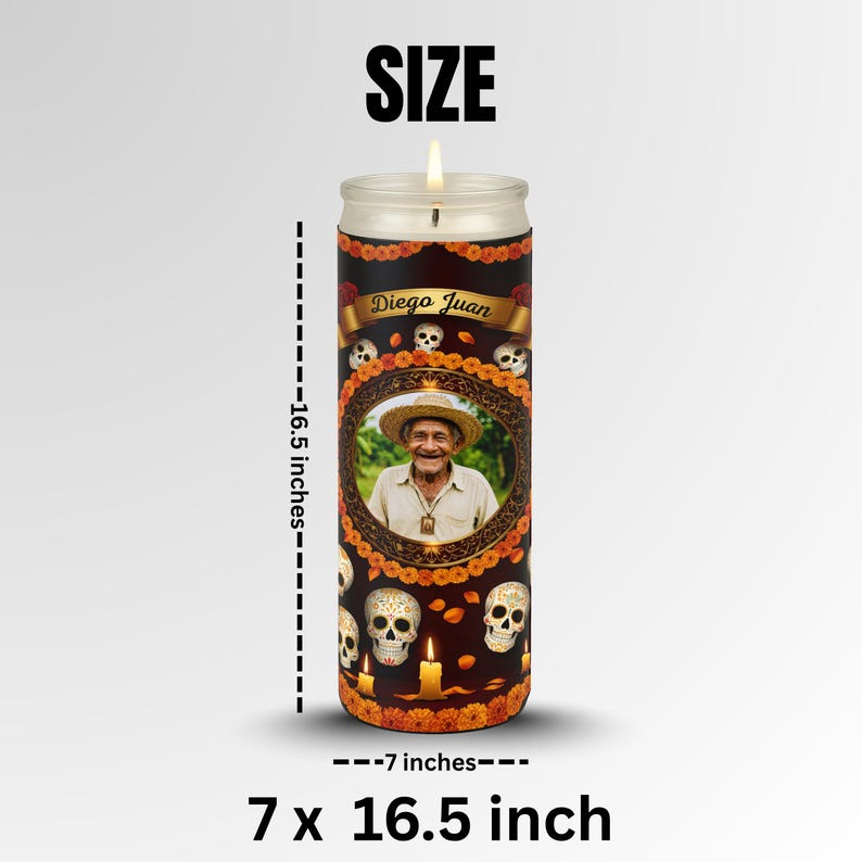 Dia De Los Muertos, Editable Candle Label Template for Day of the Dead ...