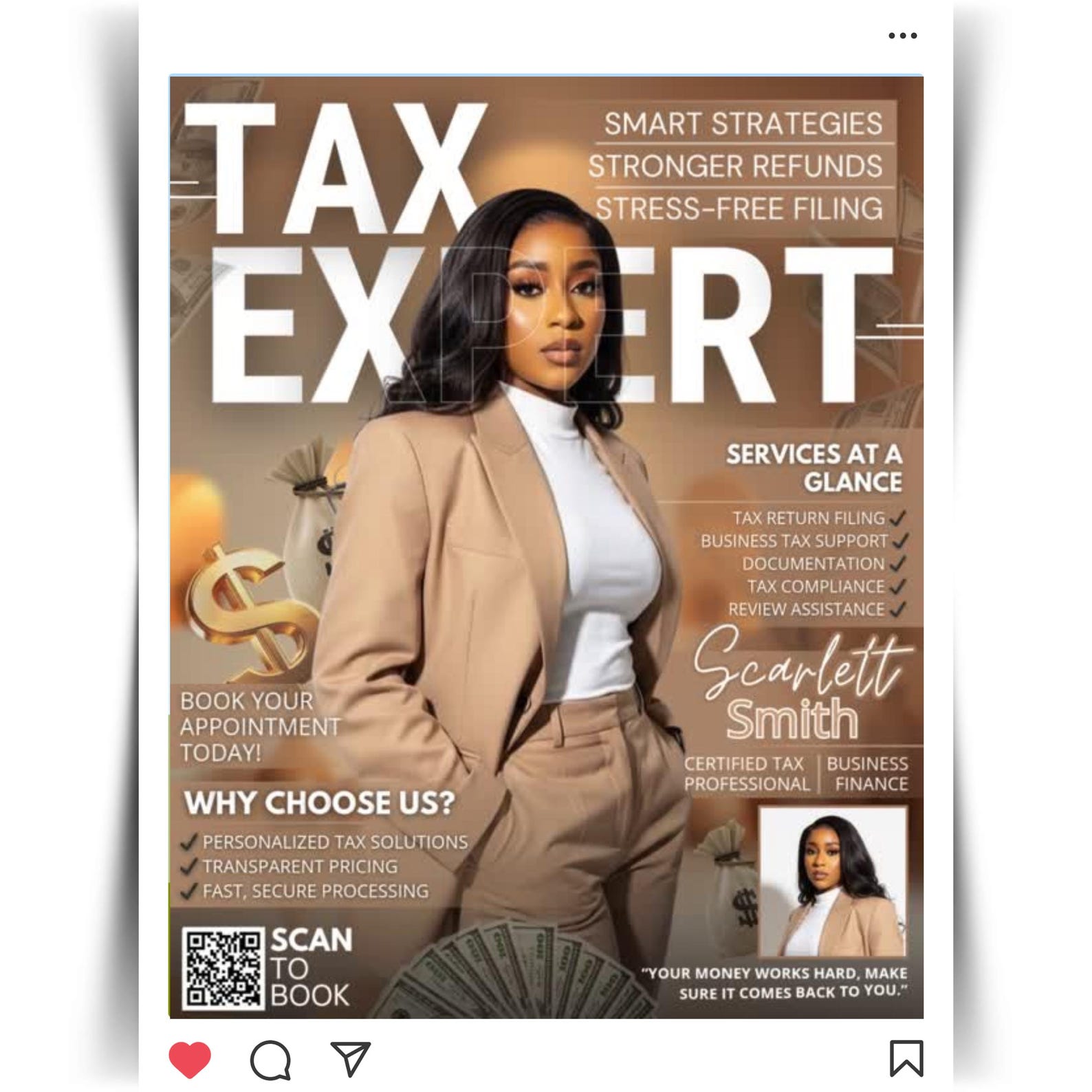 Magazine Flyer for Tax Season, Modern Tax Prep Flyer, Editable Tax ...
