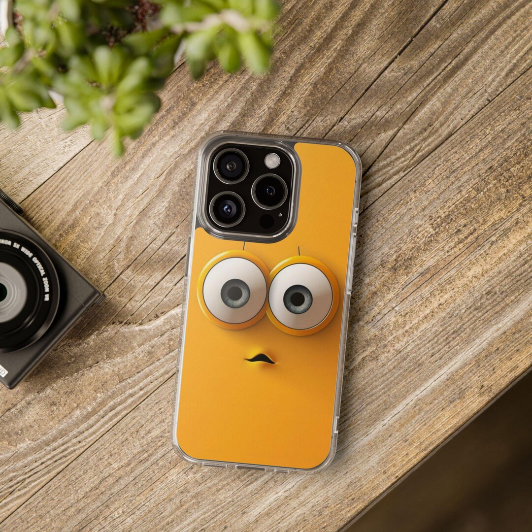 Minion Cute Face iPhone Case, Funny Minion Expression iPhone Case ...