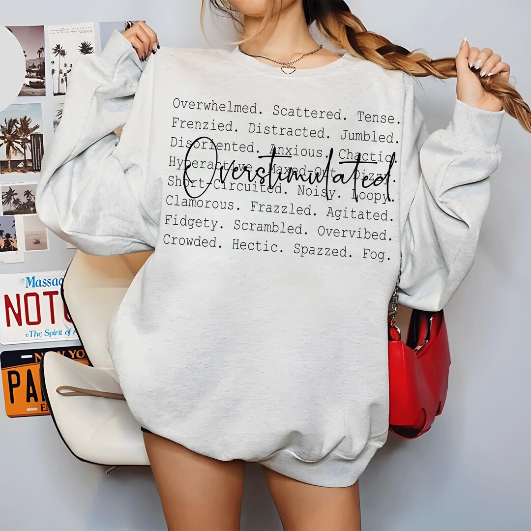 Overstimulated Words Svg Png, Overstimulated Sublimation Designs ...