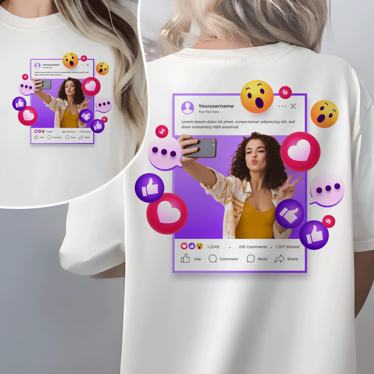 Instagram Template Selfie Frame Svg, Youtuber Svg, Influencer Svg Png ...