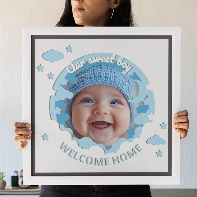Baby Boy Shadow Box - Etsy