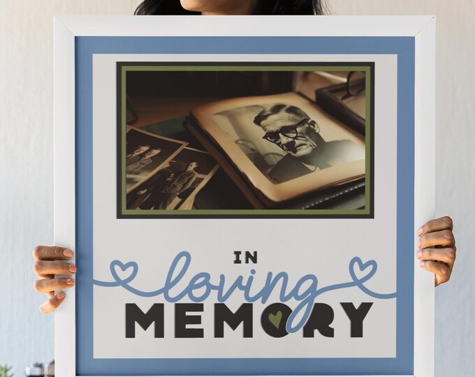 3D Memorial Shadow Box With Custom Photo, in Loving Memory, Memorial ...