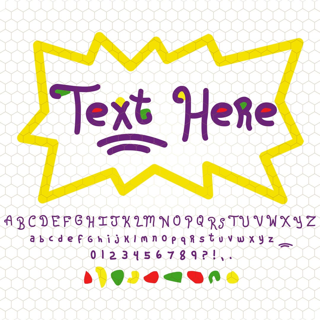 Rugrats Font Svg, Rugrats Font Alphabet, Rugrats Font Layered, Rugrats ...