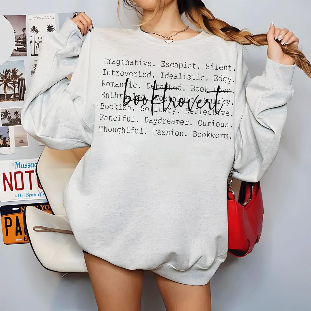 Booktrovert Words Svg Png, Funny Book Lover Svg Png, Positive Quotes ...