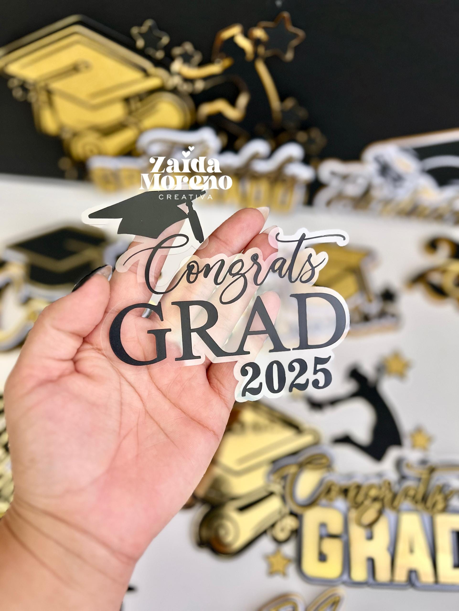Cake toppers genéricos de graduación/ topper congrats grad 2025 ...