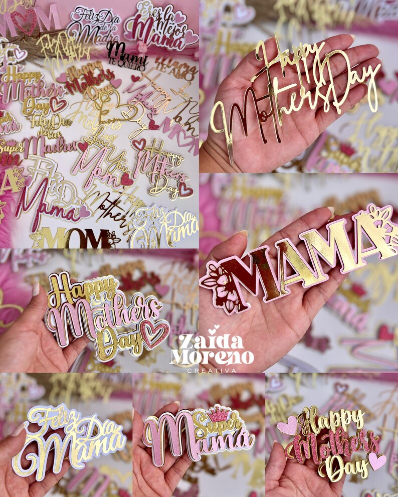 Generic Mother's Day Cake Topper Collection, Happy Mother's Day ...