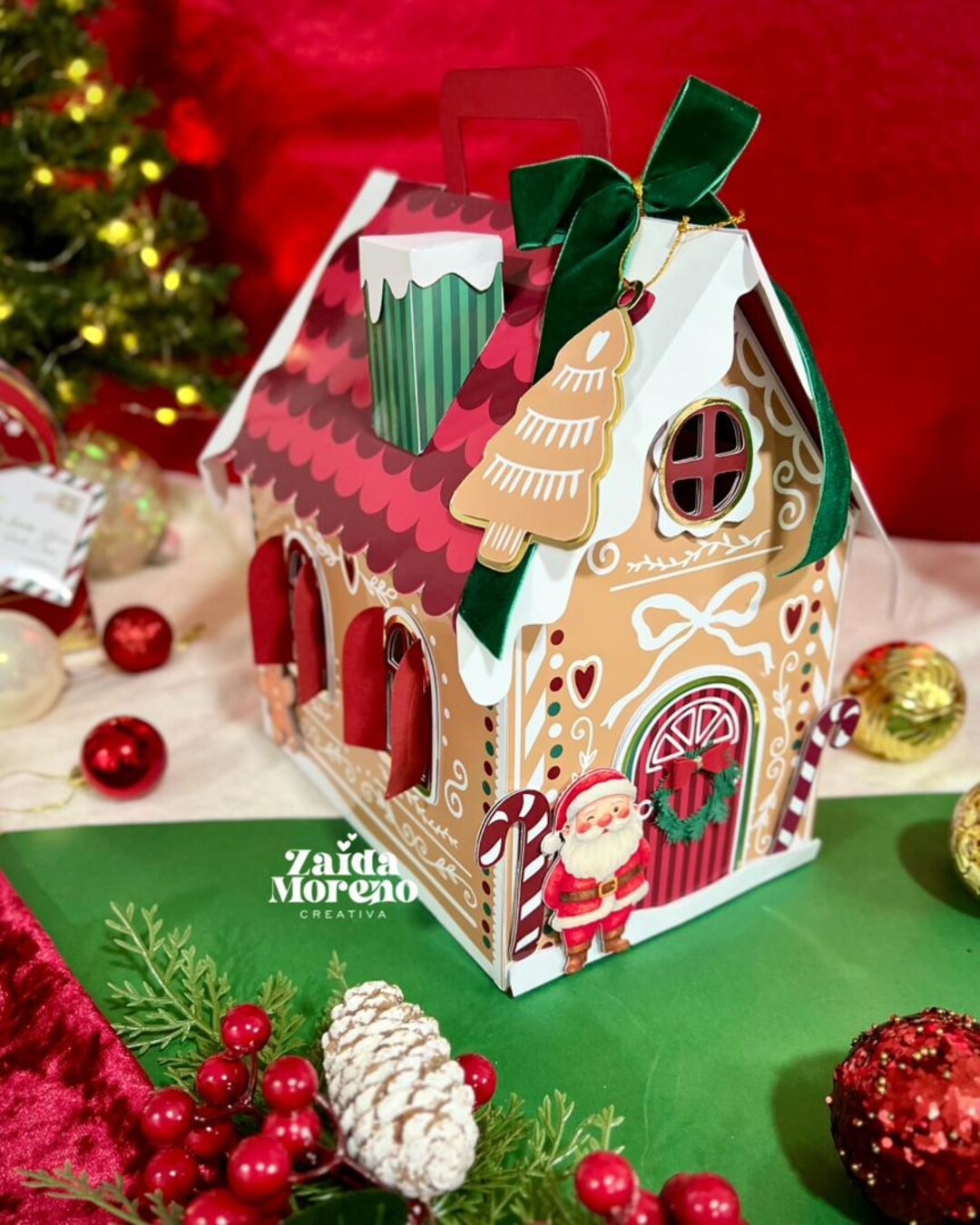 Gingerbread House/christmas Candy Box/3d Christmas Box/studio File, SVG ...