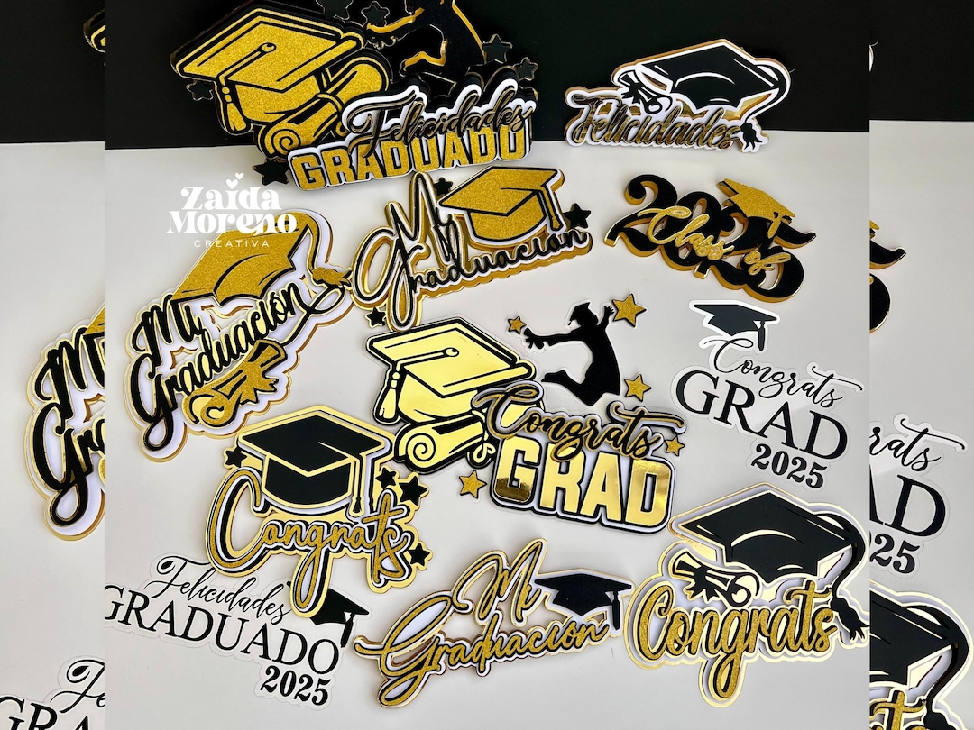 Cake toppers genéricos de graduación/ topper congrats grad 2025 ...