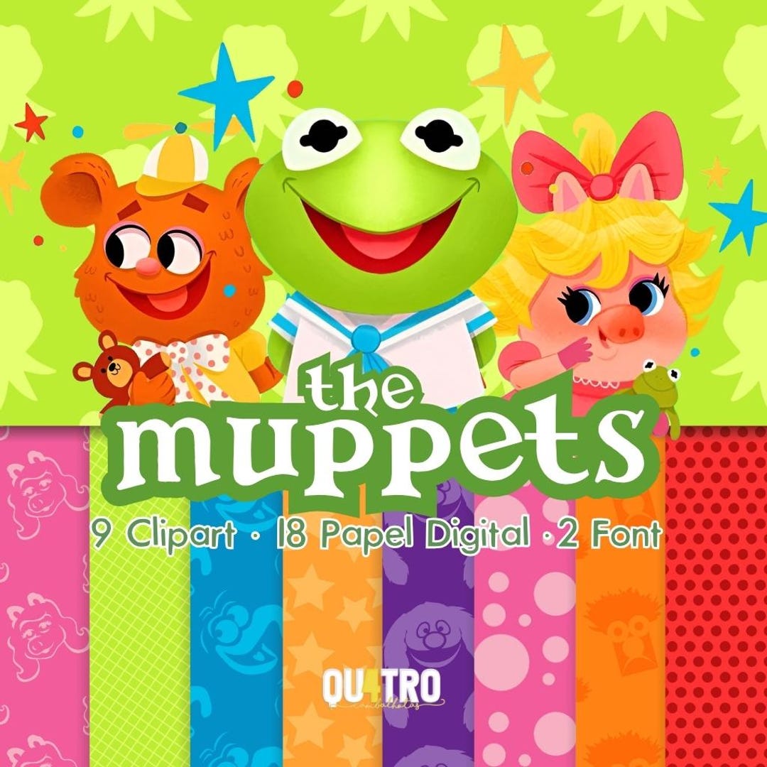 The Muppets Digital Kit – Cliparts, Digital Papers and Fonts - Etsy